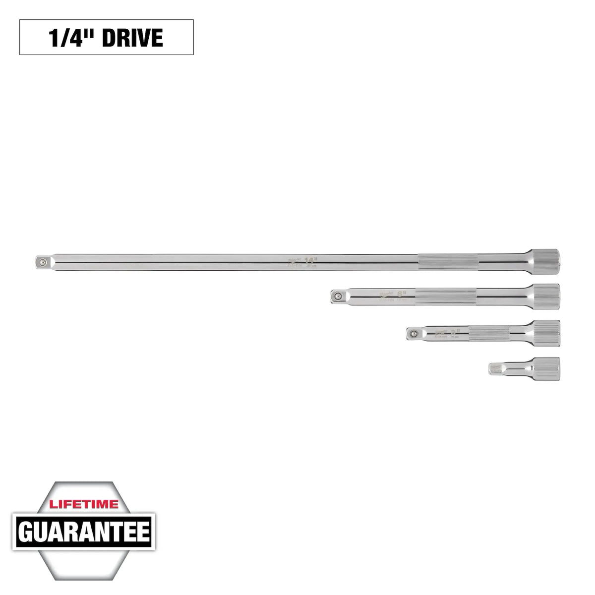 MILWAUKEE 48-22-9340 4PC 1/4" DRIVE EXTENSION SET — Tool Kingdom