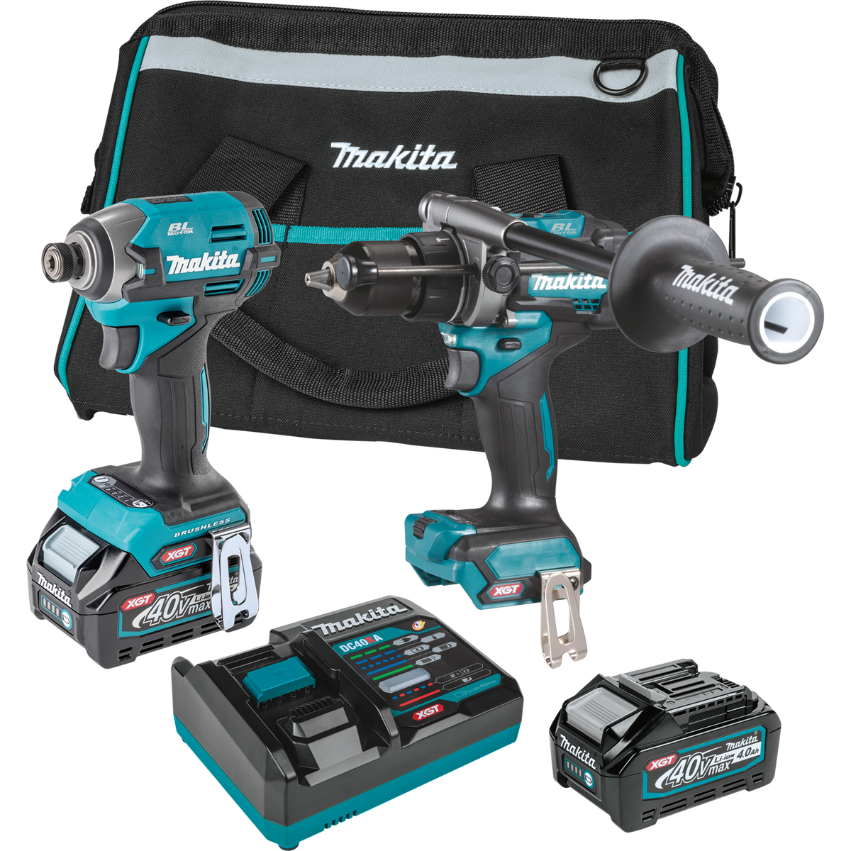 MAKITA GT201M1D1 40V MAX XGT 2PC COMBO KIT (Hammer Driver-Drill/Impact ...